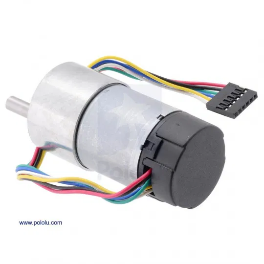 DC Motor 37Dx73L With 131:1 Gear 12V 80RPM + Encoder CPR 64 - Botland